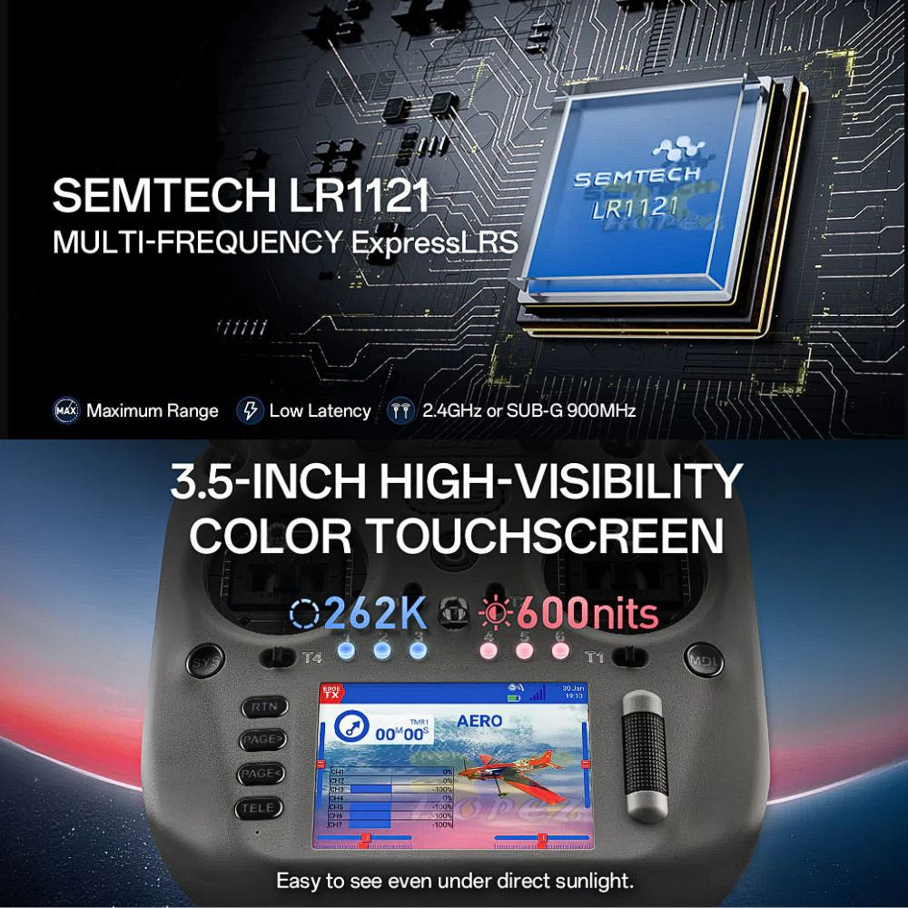 Radiomaster TX15 Radio Controller 16CH 3.5inch Color Touchscreen V5.0 ...