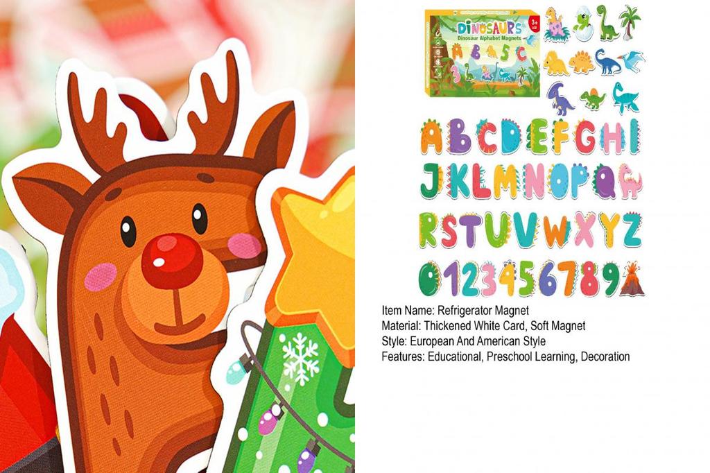 YEH- Educational Refrigerator Magnet Christmas Fridge Magnet Kids ...
