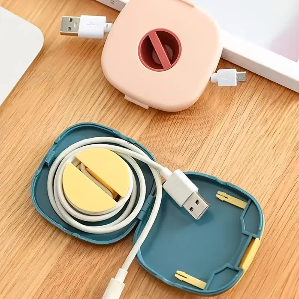 Cable Storage Box With Phone Holder earphone cable organizer charging ...
