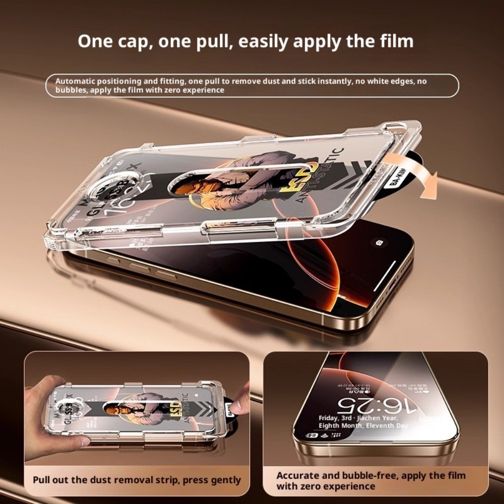 Luxury 17 Series Quick Install Tempered Glass for IPhone 17 Pro Max ...