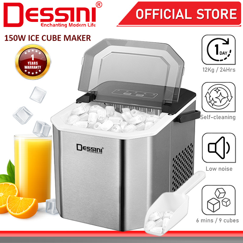DESSINI ITALY Portable Electric Ice Cube Maker Countertop Freezer ...
