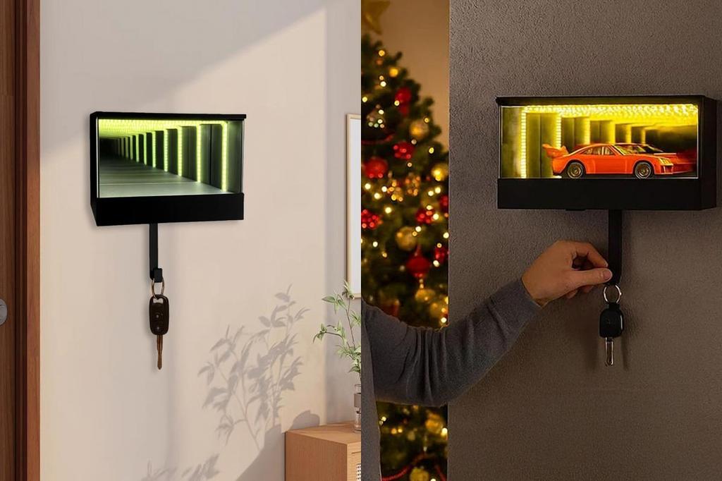 PANDU Garage Key Holder Garage Key Rack with Led Light Led Light-up Car ...