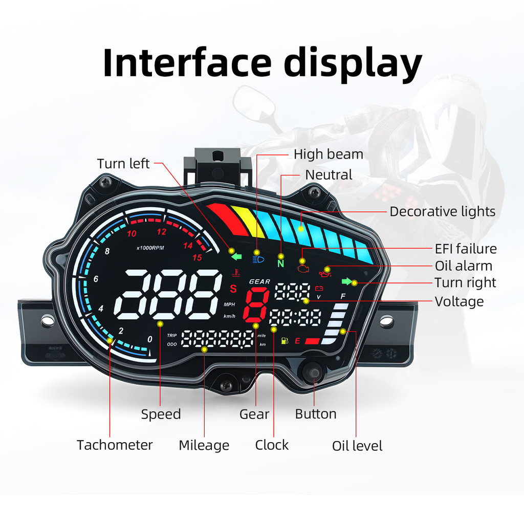 NEW For Yamaha Sniper 150 Y15 Y15Z Y15ZR V1 Digital Meter Motorcycle ...