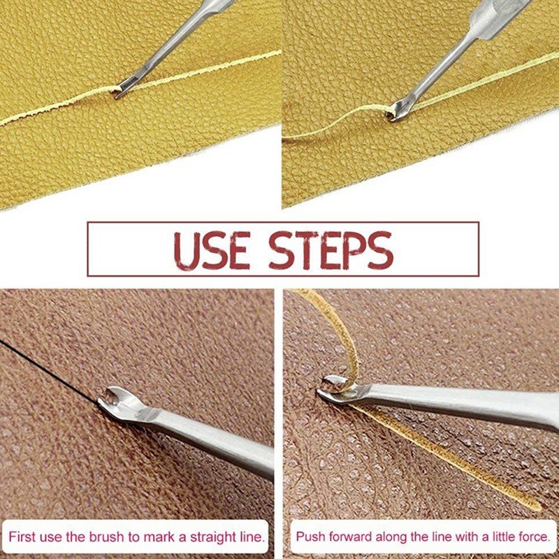 Leather Tools Groover Skiving Tool Edge Bevelers Trenching Device DIY ...