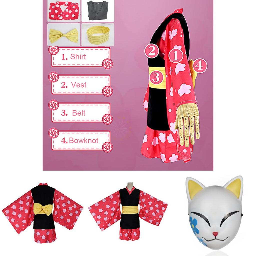 Exquisite Slayer Demon Kimetsu No Yaiba Makomo Cosplay Costume For ...