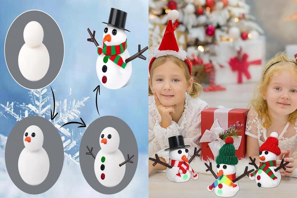 soulmate| Educational Clay Snowman Kit Children Clay Snowman Kit Diy ...