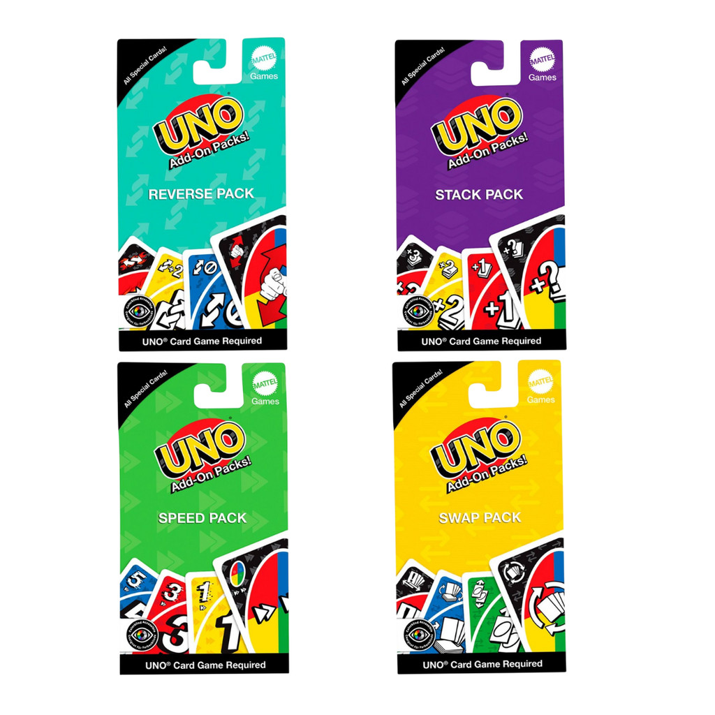UNO 16 pcs Add-On Expansion Card Packs – Complete Set of 4 (Reverse ...