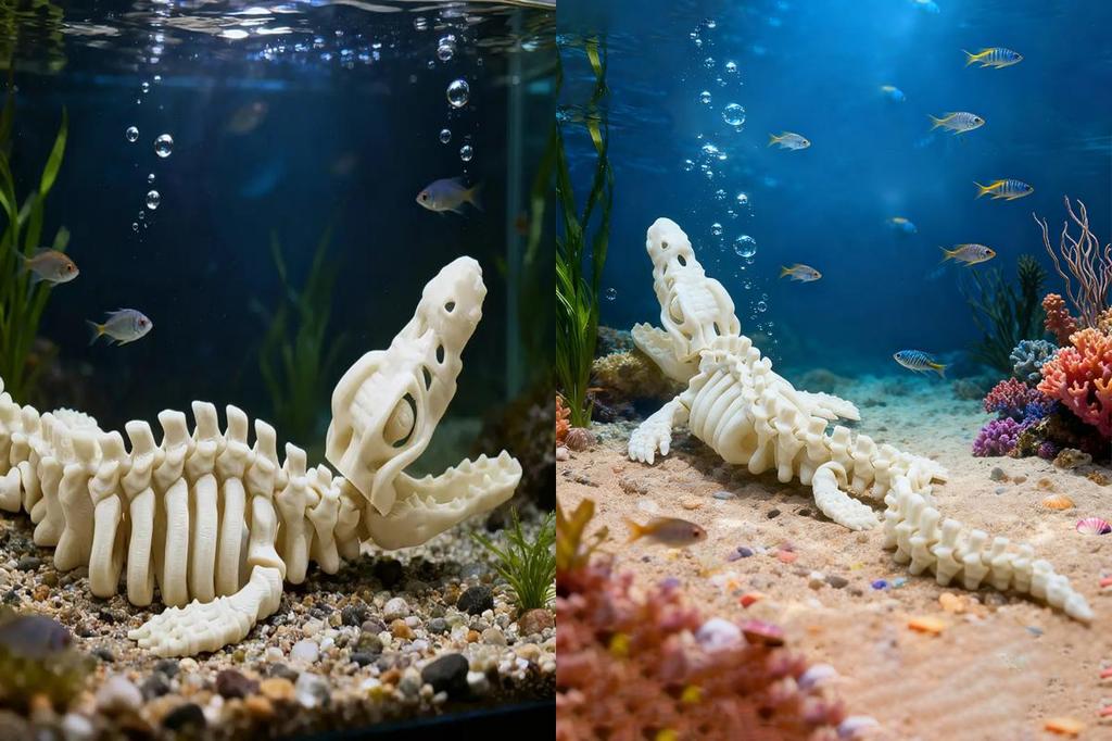 {BIG} Mosasaurus Skeleton Aquarium Decoration Display-worthy Mosasaurus ...