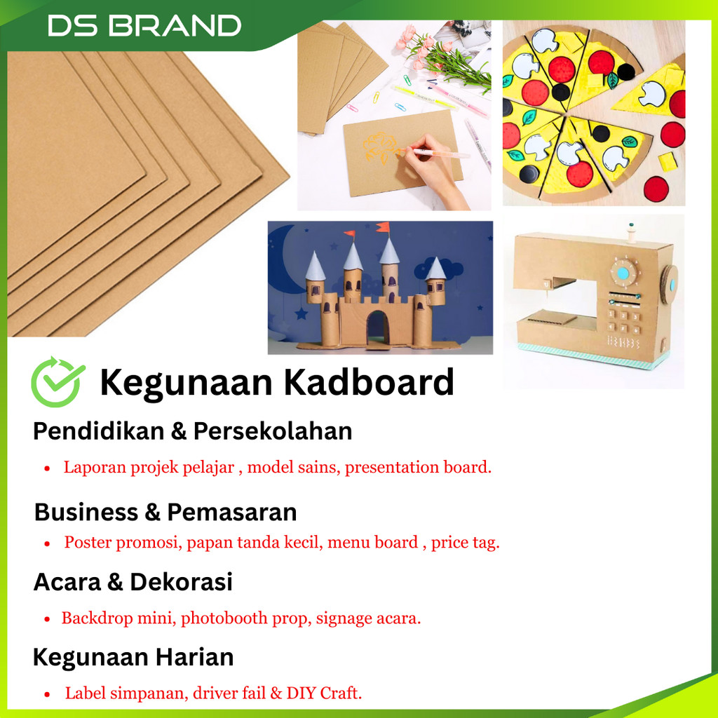 Cardboard DIY A5, A4, A3, A2, A1, A0 Size / Kotak Lapik Kad / Packaging ...