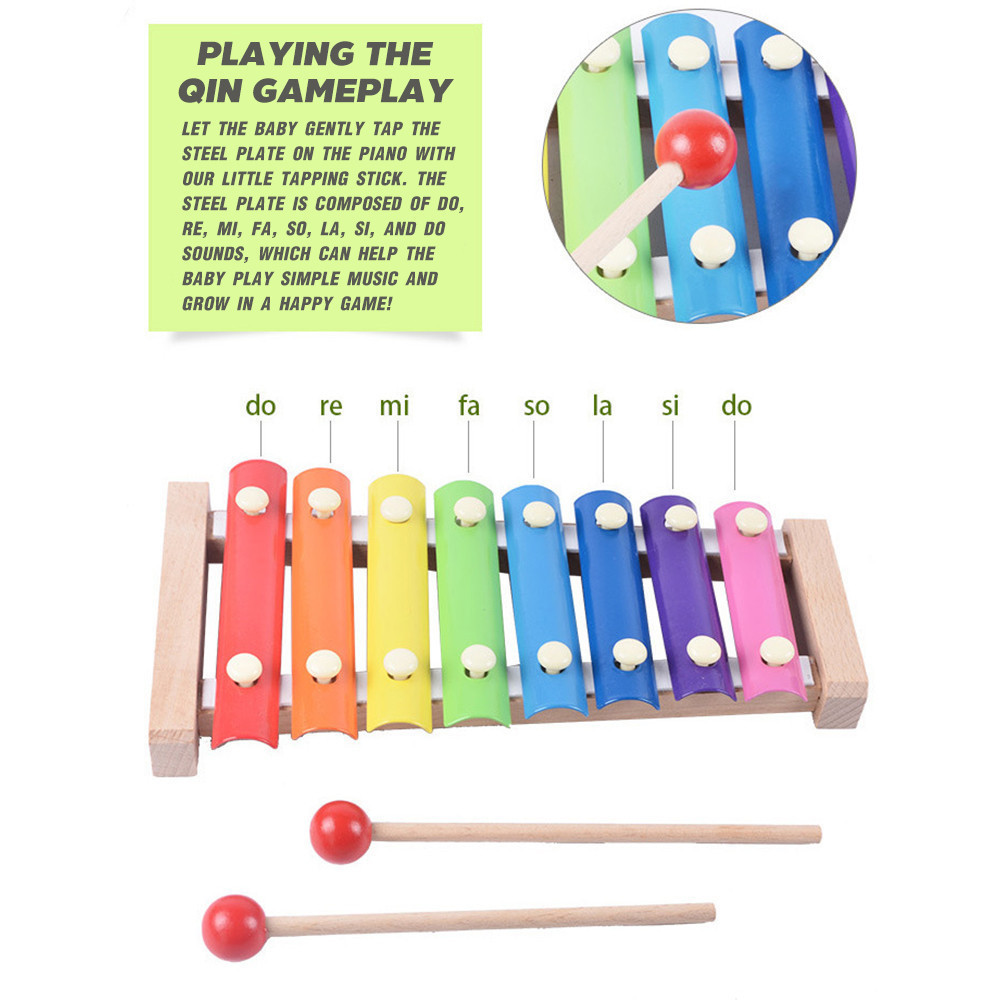 Montessori Early Xylophone Learning Rattle Instrument Drum Musical ...