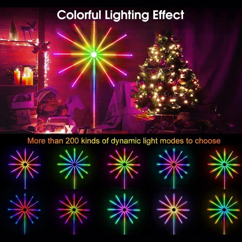 180 LED Firework Fairy Lights Christmas lights outdoor Decorations for ...