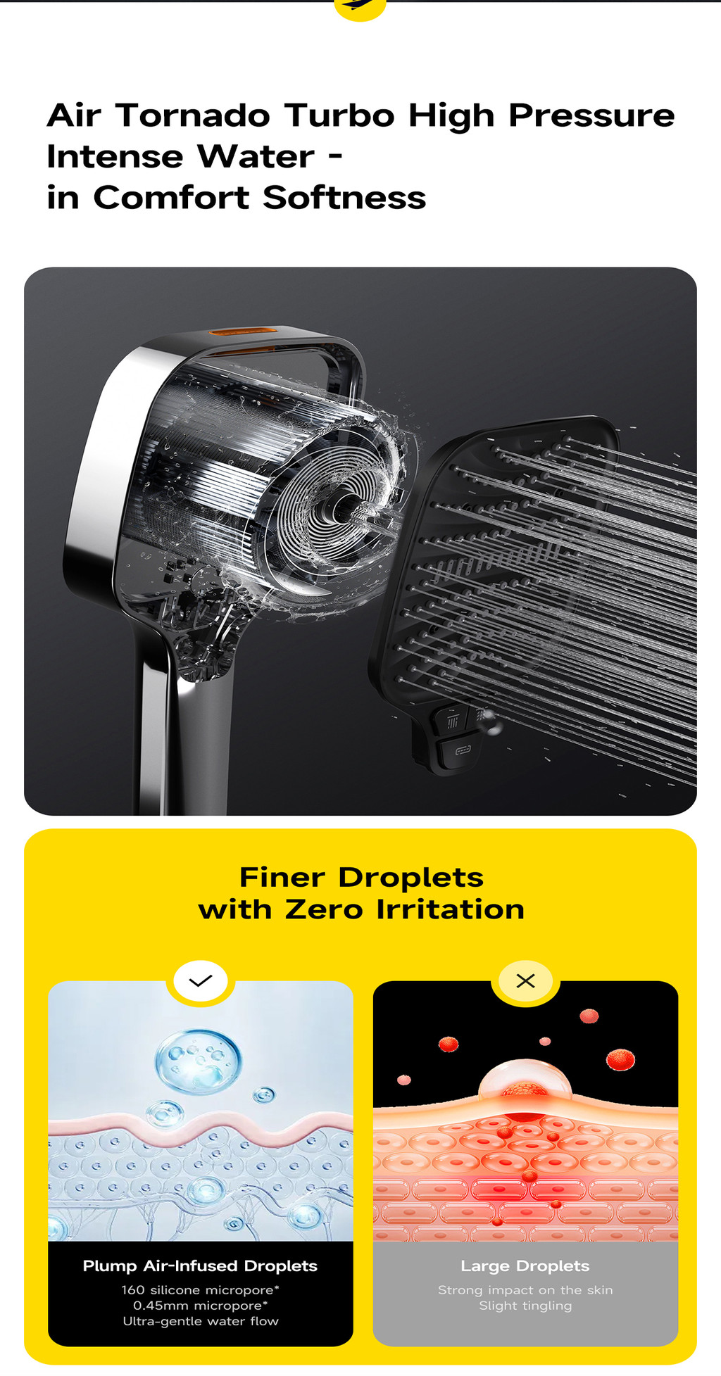 DEERMA HS01 2-in-1 High Pressure Shower Head | Shopee Malaysia