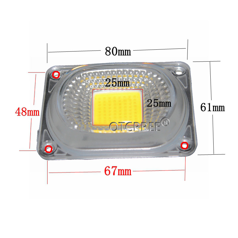 1-10PCS LED COB Chip Lens Reflector 20W 30W 50W 110V 220V Smart For LED ...