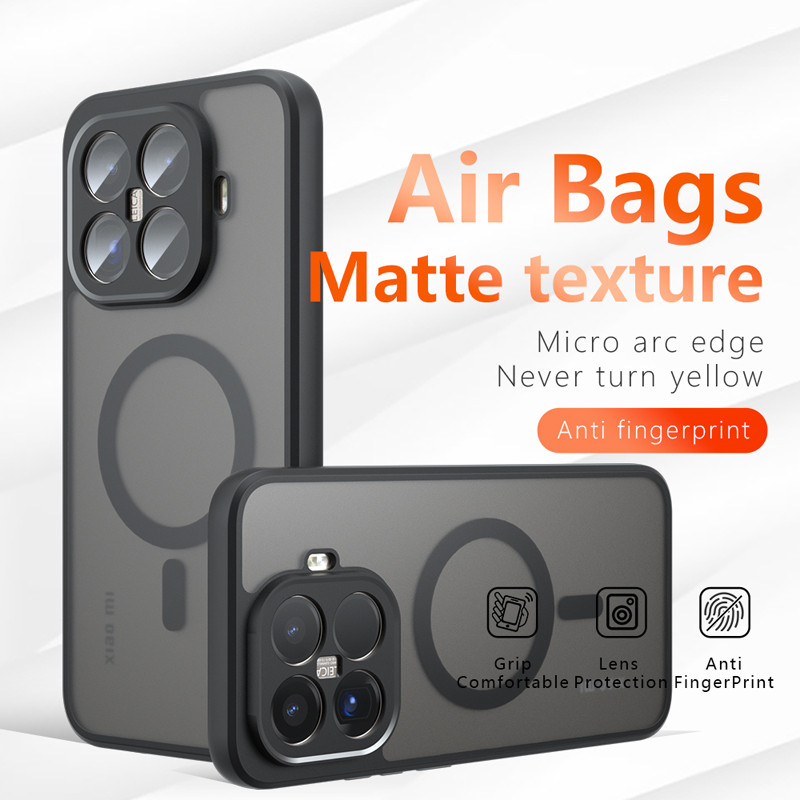 For Xiaomi 15T Pro, 15T Case ELVEV Durable PC Soft TPU Anti Fingerprint ...