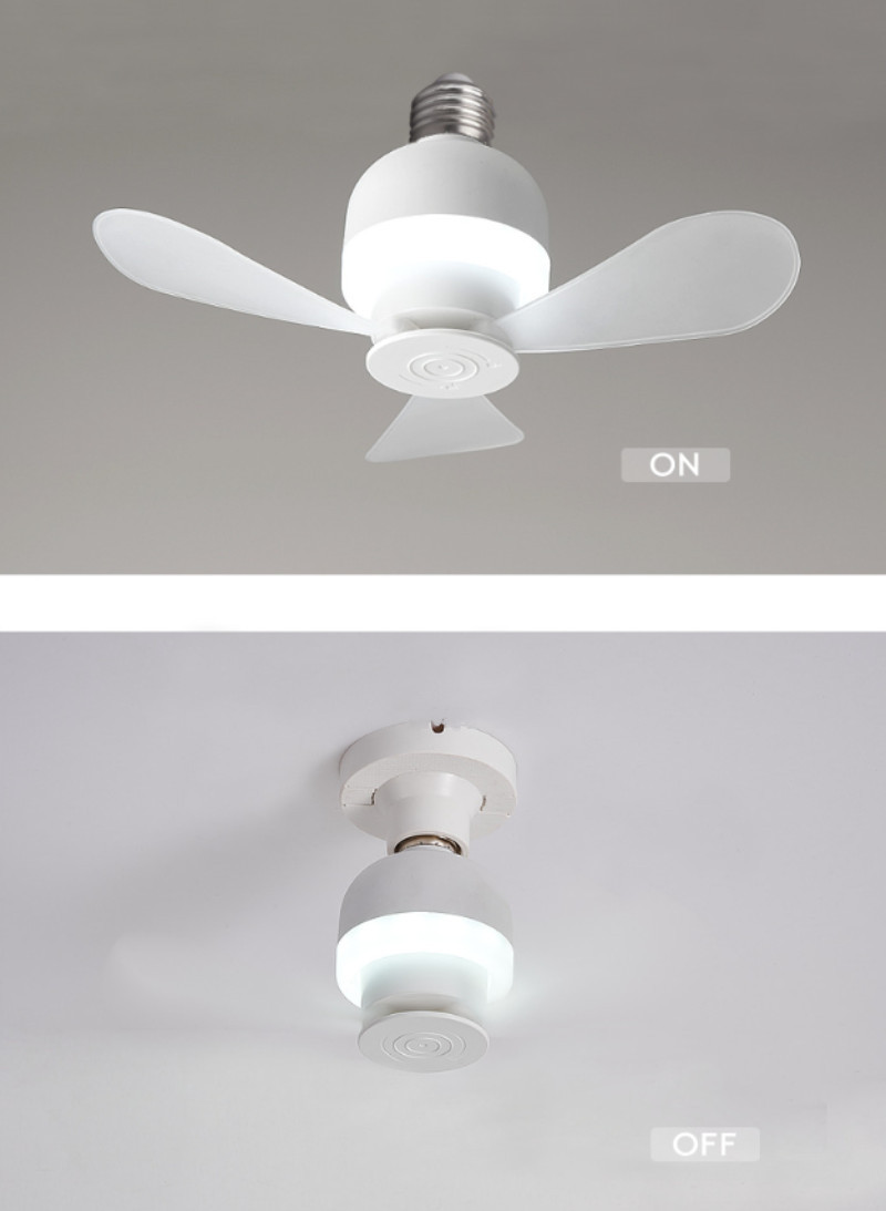 Malaysia🔥mini Ceiling Fan Light E27 3 Wind Speeds Super Silent Fan Lamp ...