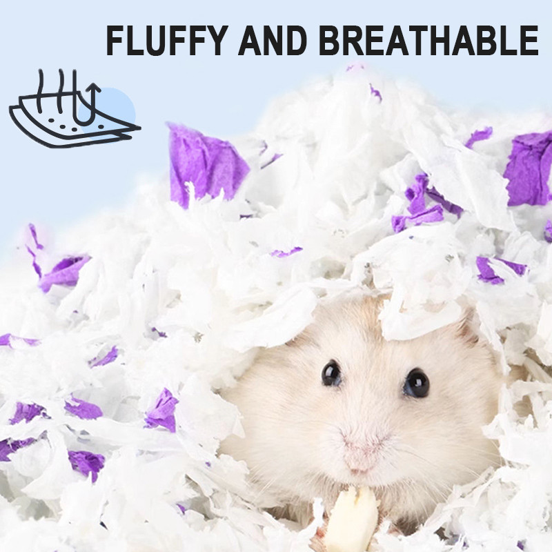 450g Hamster Paper Bedding Dust Free Deodorize Guinea Pig Nesting ...