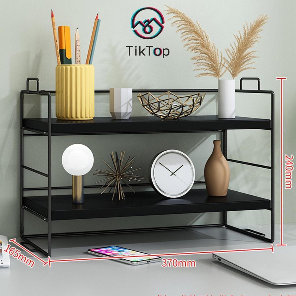 Tiktop Wooden Book Shelf Portable Office Table Book Rack Make up Study ...