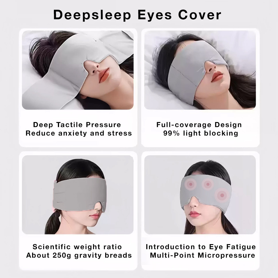 Gravity Travel Sleep Eye Mask Adjustable Comfort Blindfold Shield Soft ...