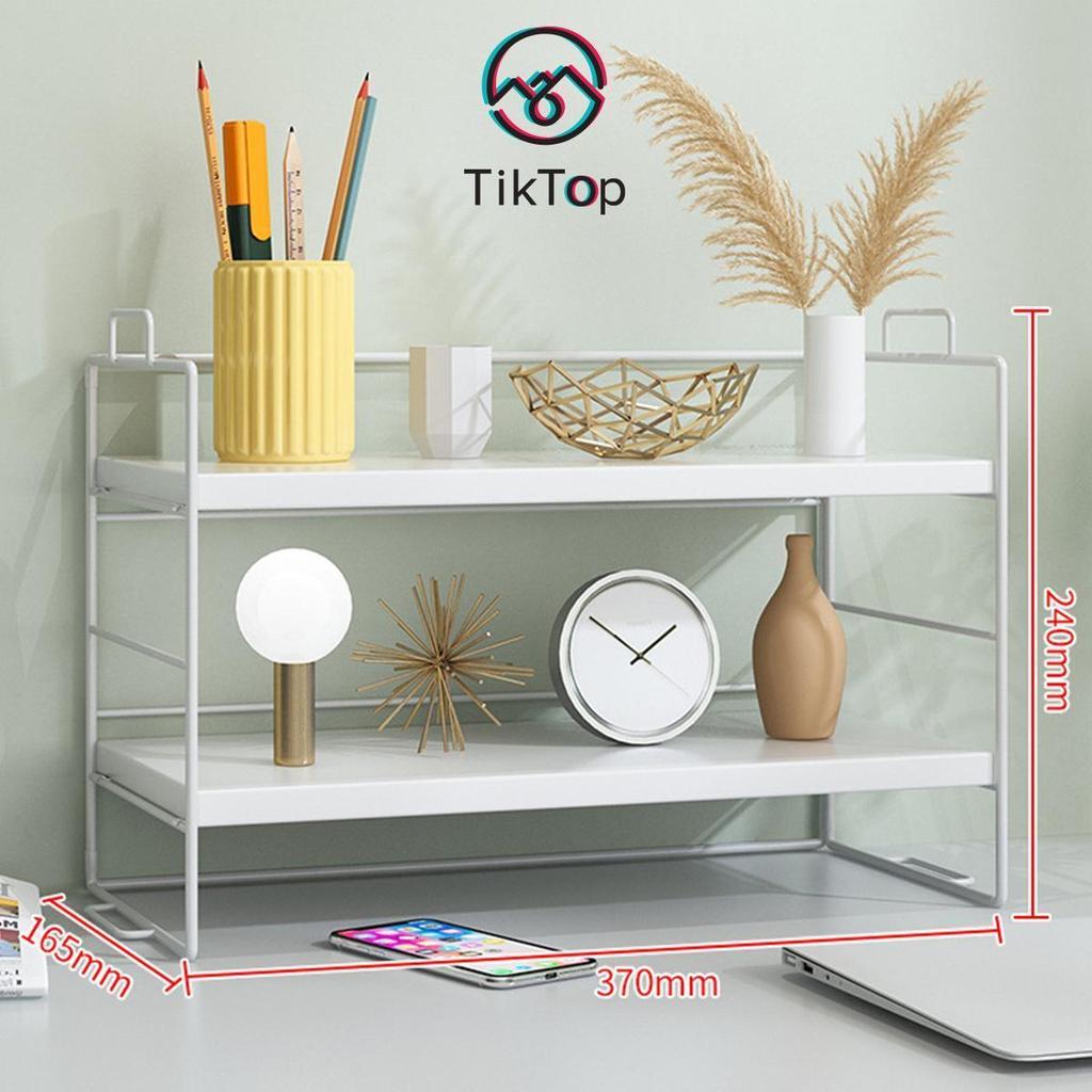 Tiktop Wooden Book Shelf Portable Office Table Book Rack Make up Study ...