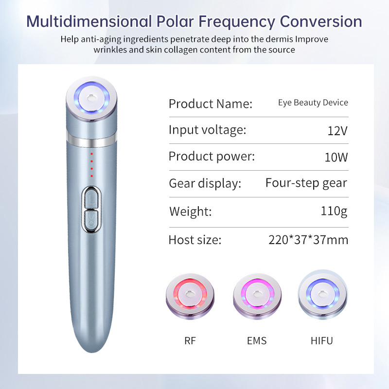 EMS Micro Current Eye Massager Anti-aging Wrinkle Removal Face Lifting ...