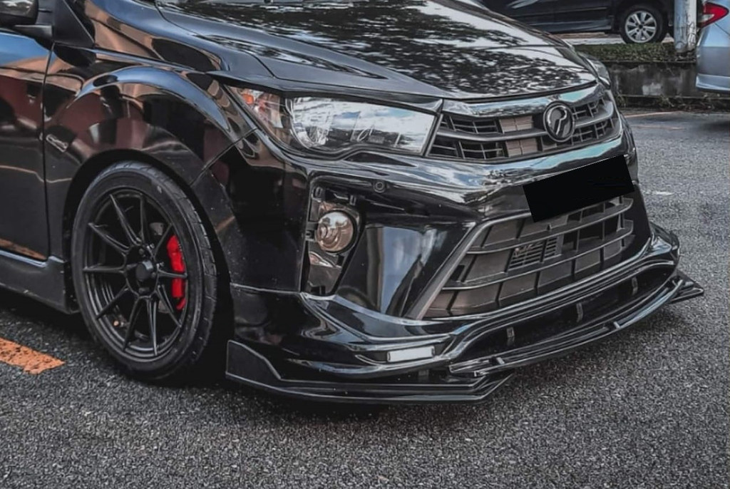 Perodua Bezza Front Bumper Diffuser Lip Wrap Angle Splitters Spoiler ...
