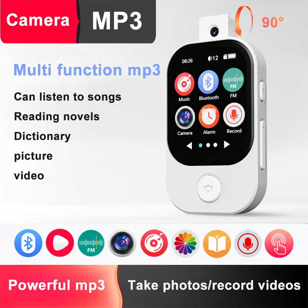 MP3 Player Bluetooth 5.4 with HiFi Sound Camera Sports Walkman with FM ...