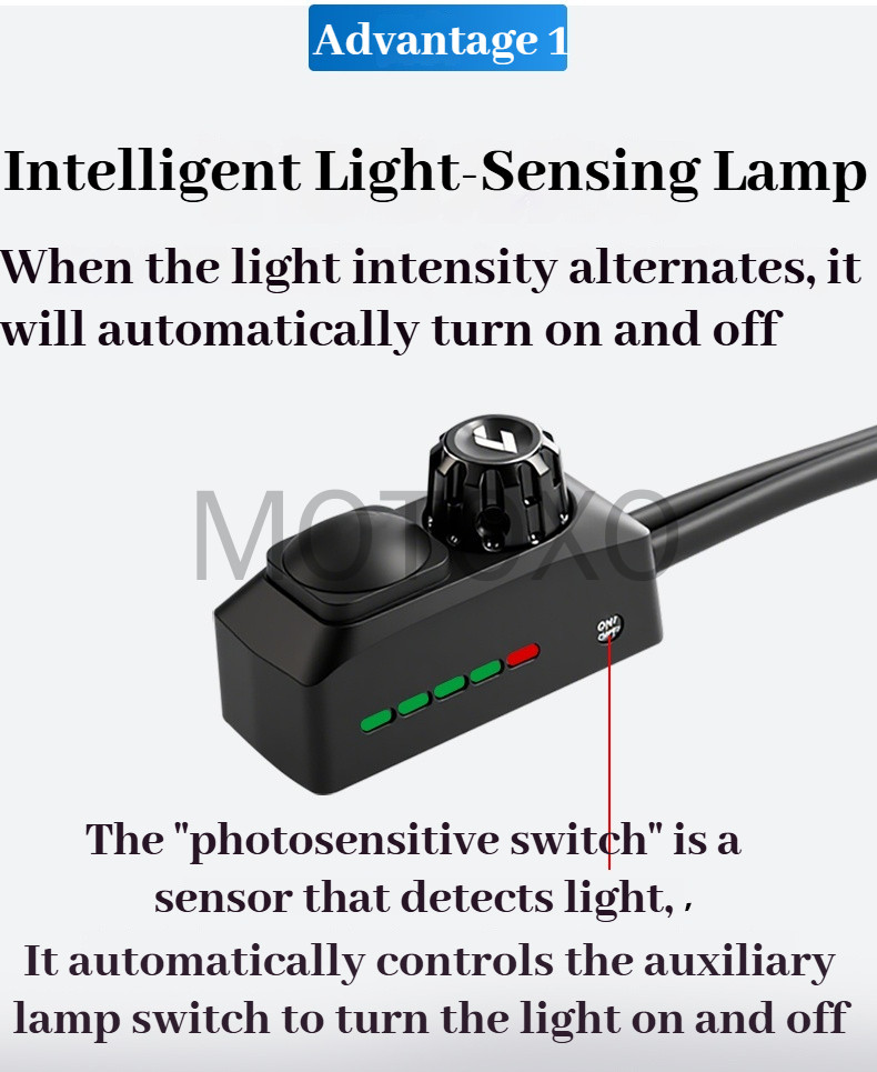 JPAD R5 spotlight motorcycle 5 beads high and low beam tangent LED ...