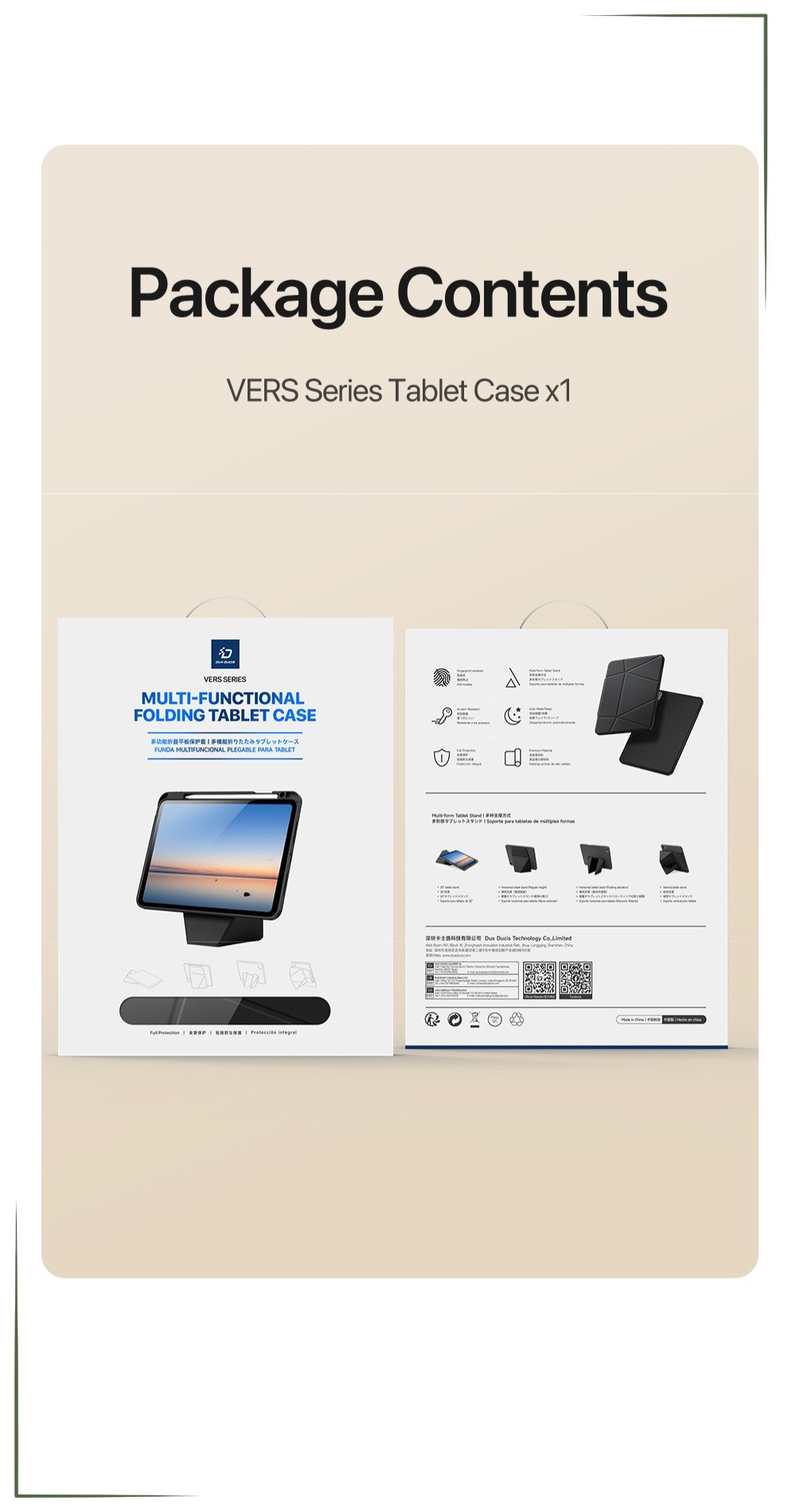DUX VERS Multi-Functional Floating Tablet Case for Samsung Galaxy Tab ...