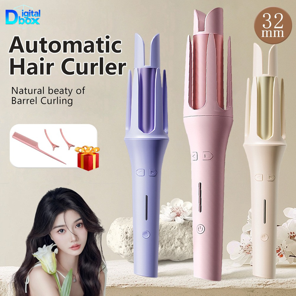 32 mm Hair Curler Automatic Curling Iron 4 Temperature Ceramic Curling ...