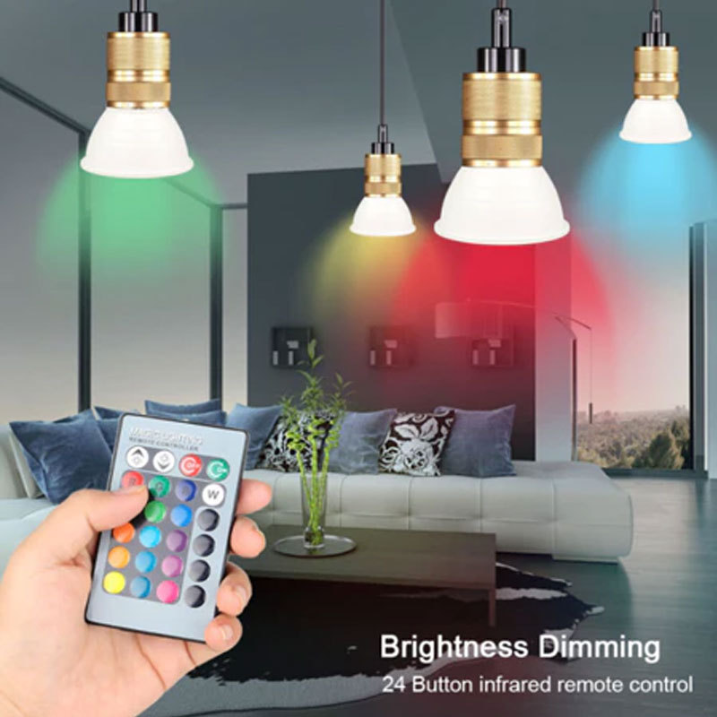 3pcs E27 RGB Bulb With Infrared Smart Remote Control Light 220v Bedroom ...