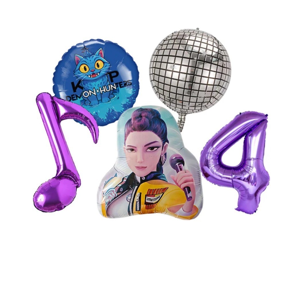 Kpop Demon Hunters Birthday Decoration Mira Balloons Set Number Foil ...