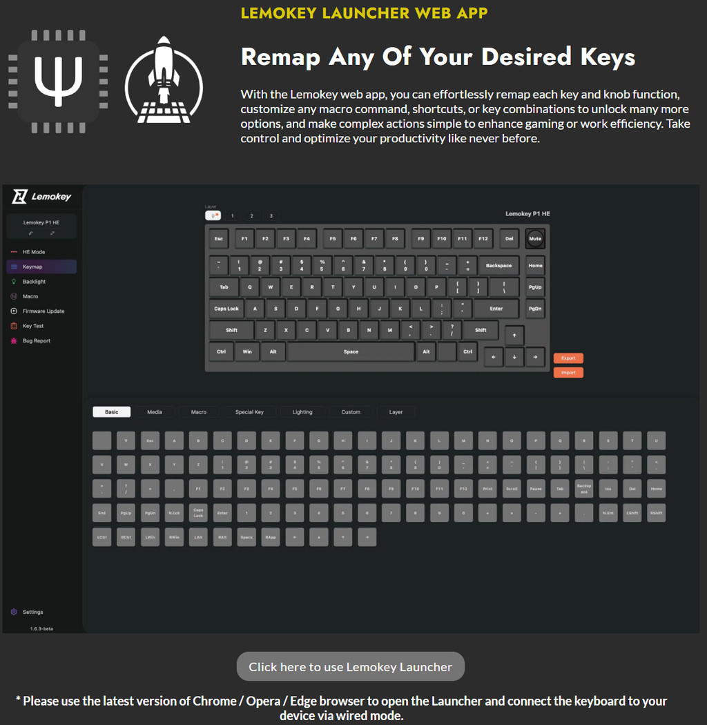 Lemokey P1 HE Wireless Magnetic Switch Custom Gaming Keyboard | Shopee ...