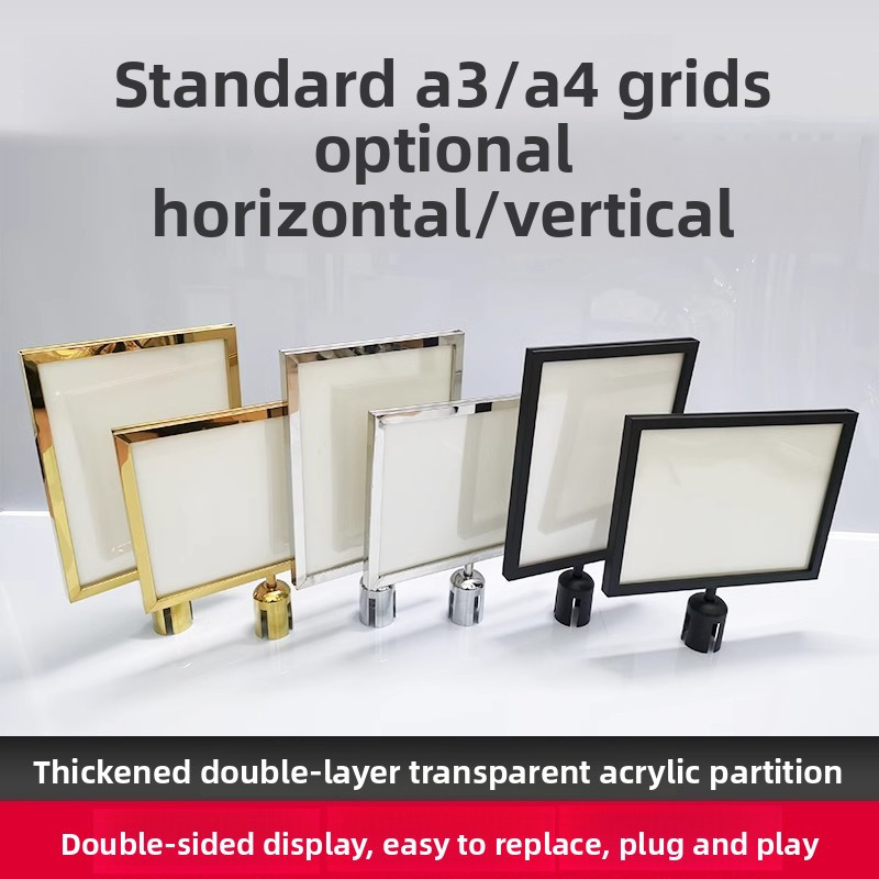 Isolation zone stainless steel A3 and A4 signs, telescopic isolation ...