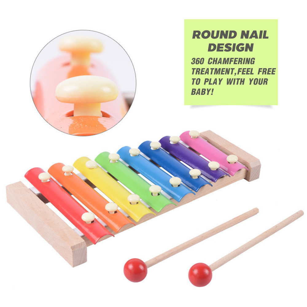 Montessori Early Xylophone Learning Rattle Instrument Drum Musical ...