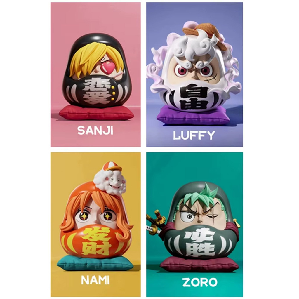 Anime Figure One Piece Damo Egg Q-Version Cute Decoration Luffy Zoro ...