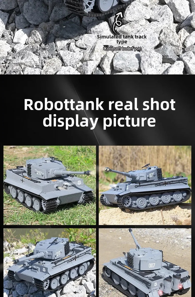 1/24 Taigen Mini RC Battle Tank Tiger I Remote Control Tank Infrared ...