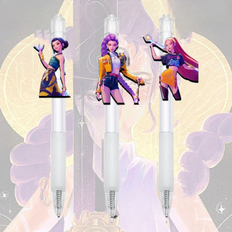 Kpop Demon Hunters Click Pen Huntrix Gel Pens Anime Collectible Gifts ...