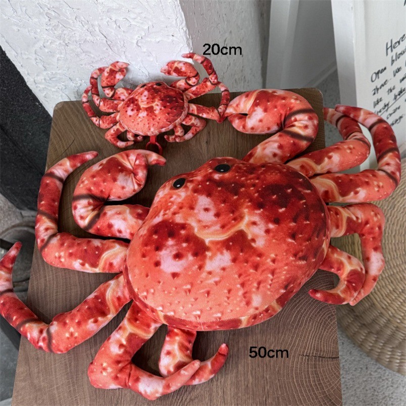 20/50cm Stuffed Toy King Crab Cuddly Toys Plush Toy Doll Birthday ...