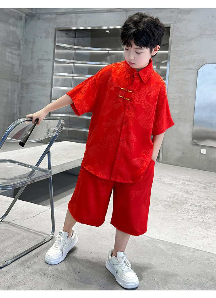 2pcs Chinese New Year Clothes Boys Cheongsam Suits Baby Boys Girls ...
