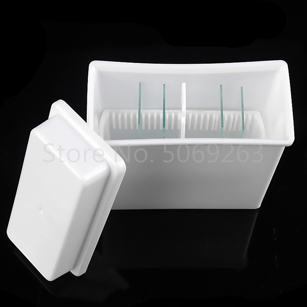 1set lab plastic staining tank staining rack antigen repair box for ...
