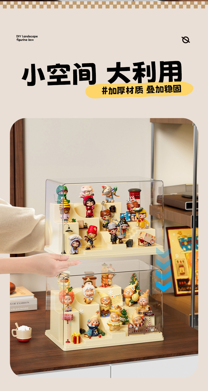 Acrylic Display Rack Transparent Large Capacity Figures Storage Box ...