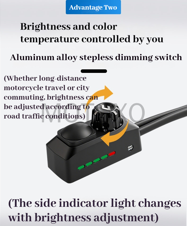 JPAD R5 spotlight motorcycle 5 beads high and low beam tangent LED ...