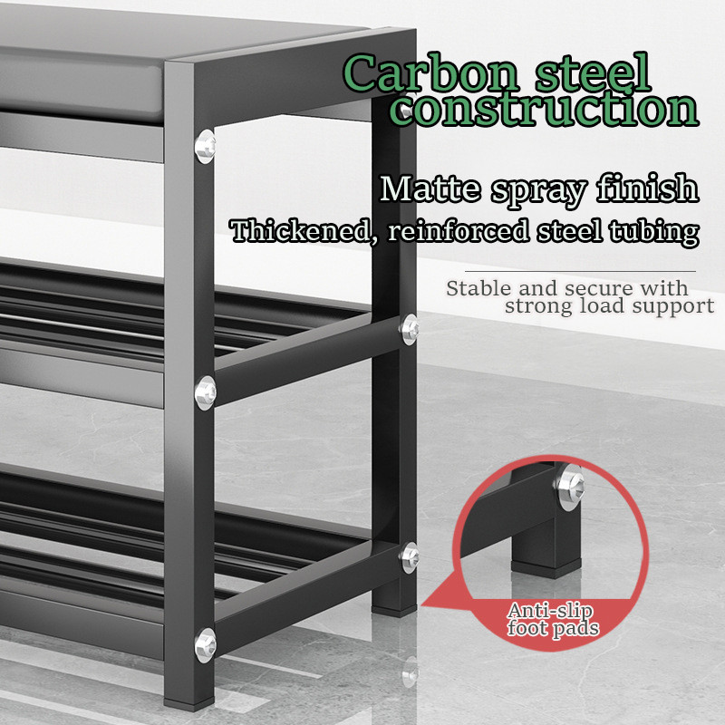 GDeal Stainless Steel Shoe Rack Multilayer Indoor Sit Shoe Storage ...