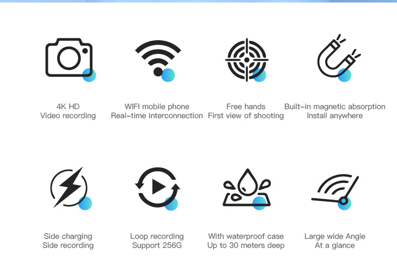 2026 Magnetic 4K POV Pro Cam Selfie 128GB Ultra Mini WiFi Sports ...