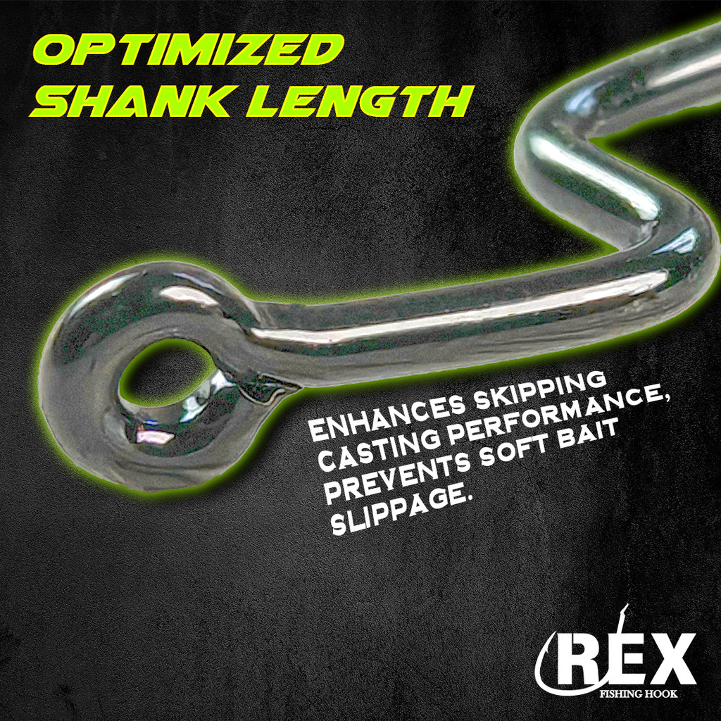REX BONE SPIKE 5PCS SP Weedless Hook Worm Soft Plastic Mata Kail soft ...