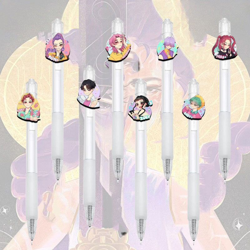 Kpop Demon Hunters Click Pen Huntrix Gel Pens Anime Collectible Gifts ...