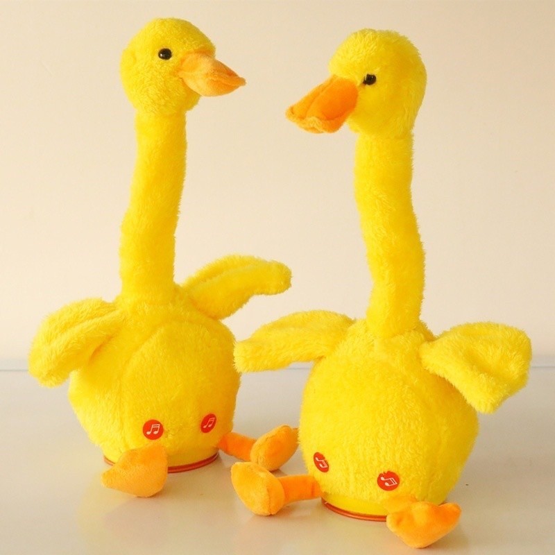 Plush duck toy that can dance, sing, imitate sounds, and comes with a ...