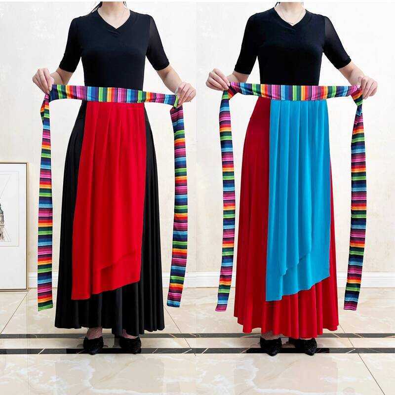 Square Dance Tibetan Dance Ethnic Dance Costume Small Apron One-Piece ...