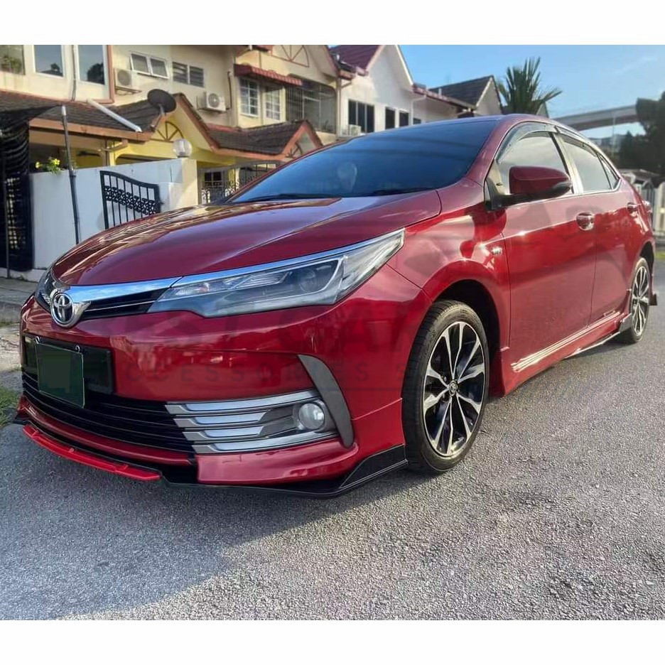 Toyota Altis 2014-2018 Front Bumper Diffuser Lip Wrap Angle Splitters ...