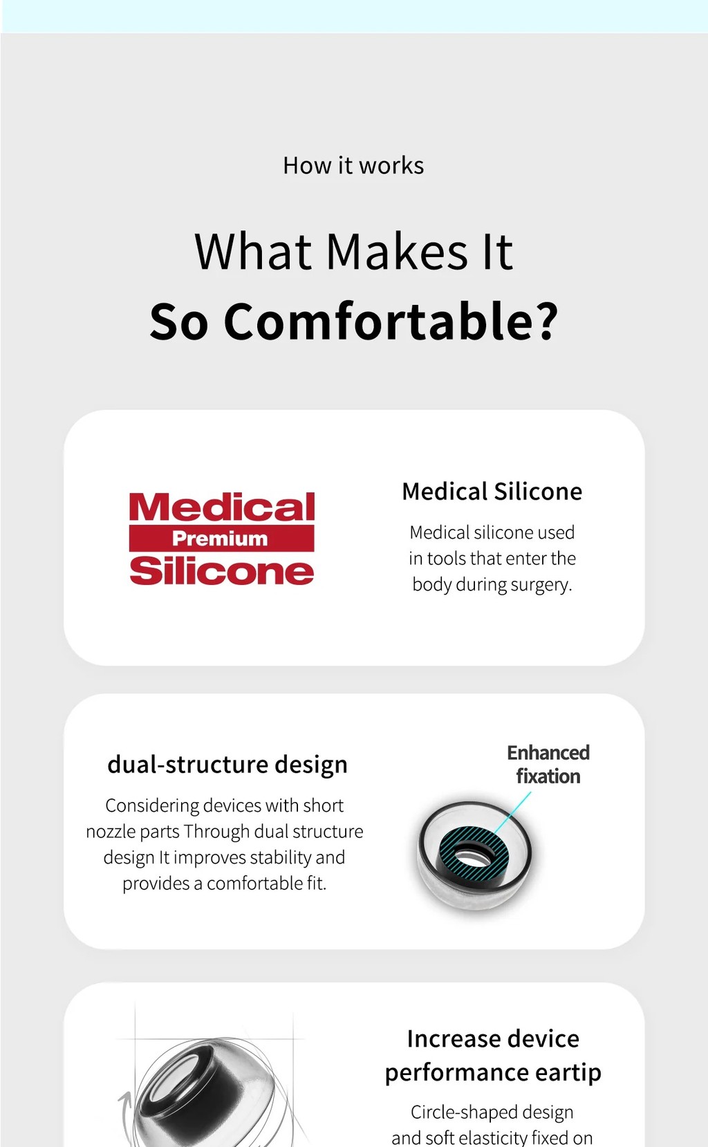 AZLA SednaEarfit Crystal for BOSE Earbuds, Silicone Replacement Eartips ...